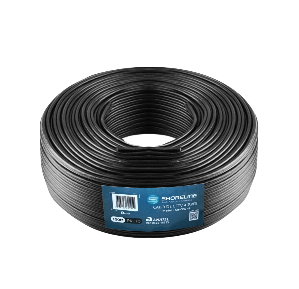 CABO DE CFTV 4 PARES PRETO 100M 48mm – Shoreline Telecom